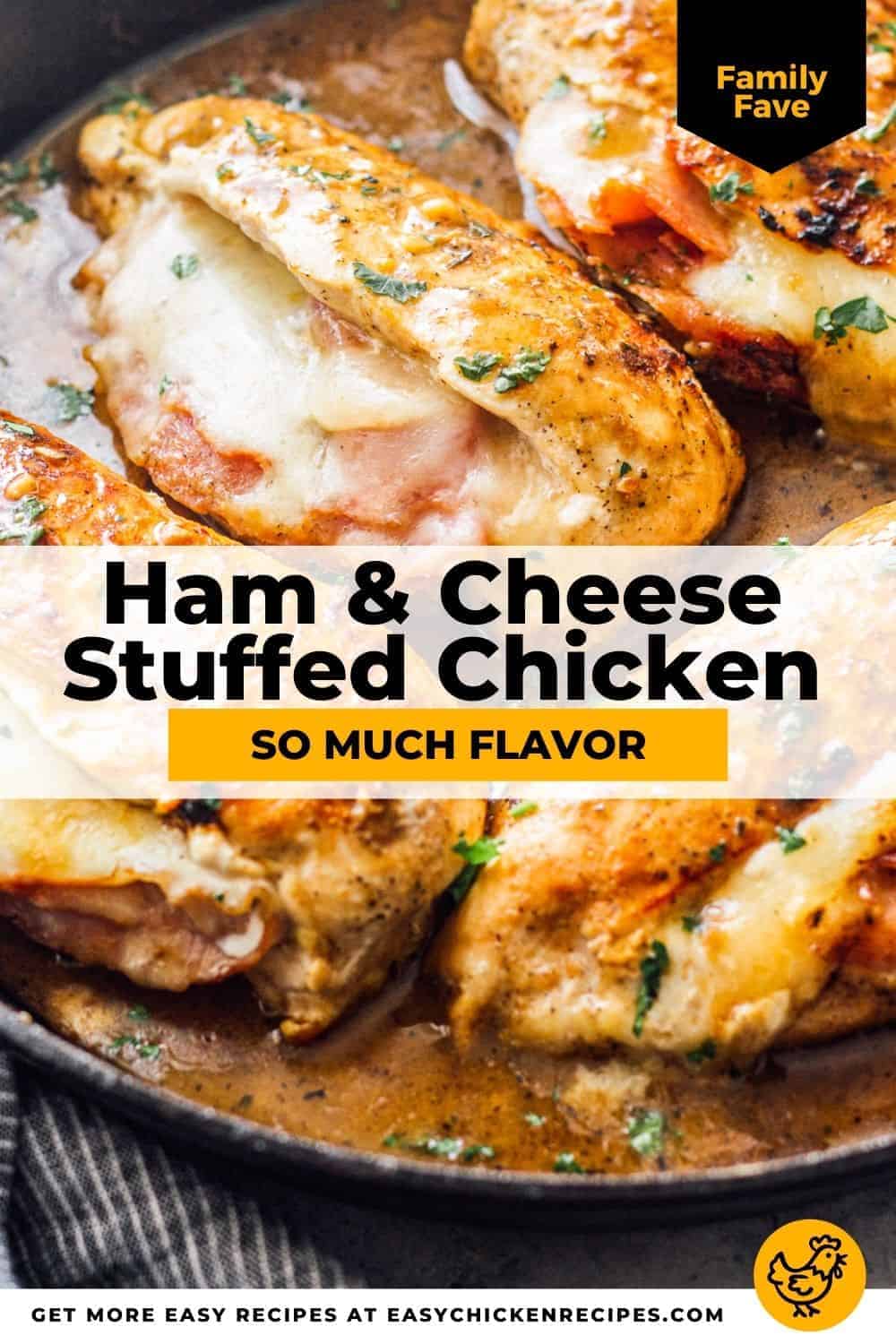 Ham and Cheese Stuffed Chicken - Easy Chicken Recipes
