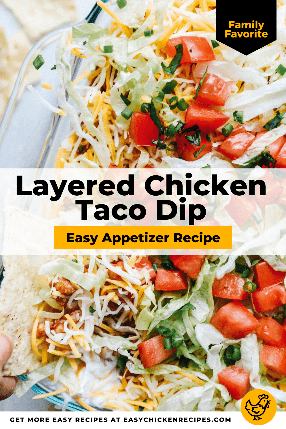Layered Chicken Taco Dip - Easy Chicken Recipes