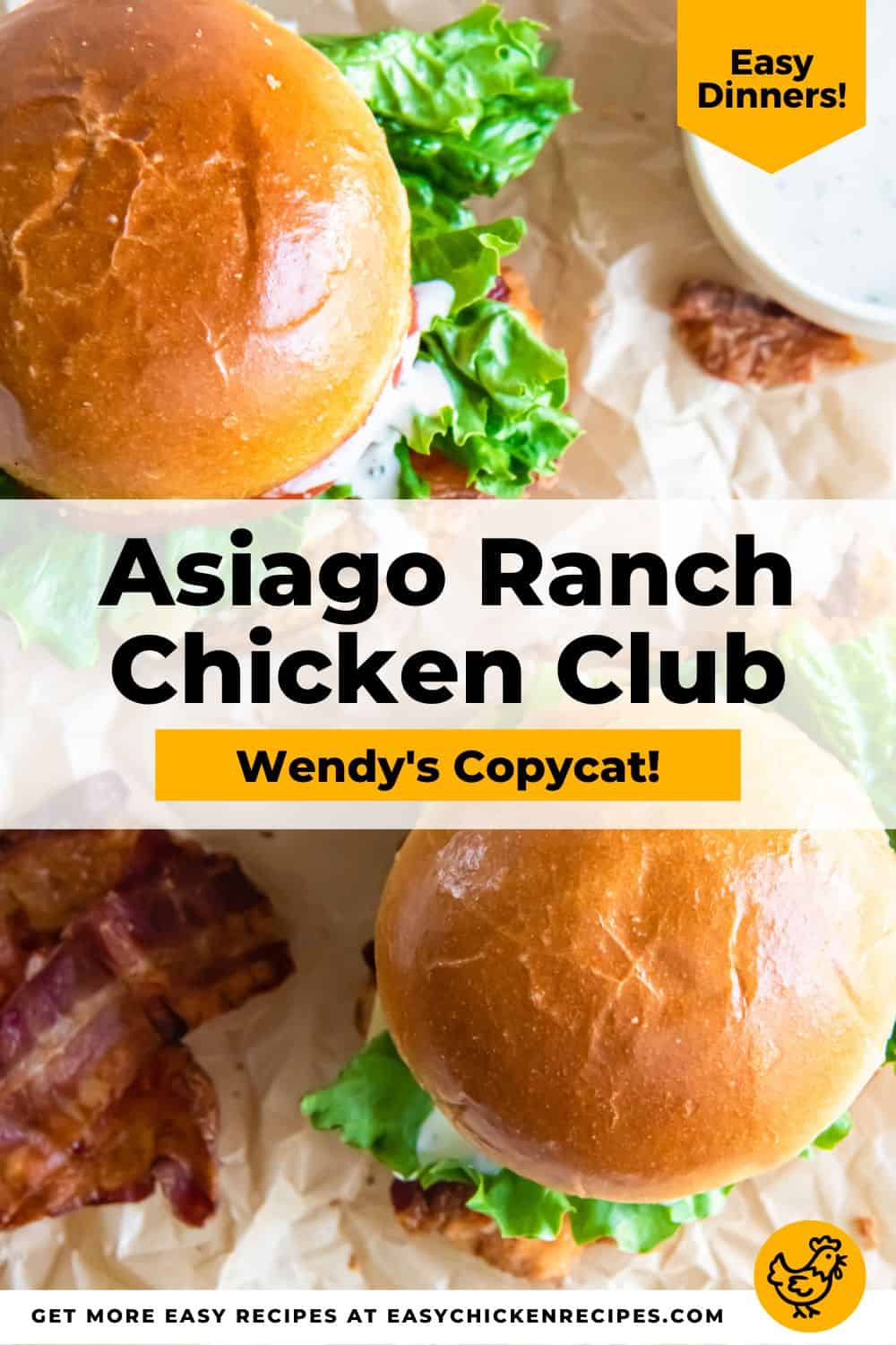 Asiago Ranch Chicken Club (Wendy's Copycat) - Easy Chicken Recipes