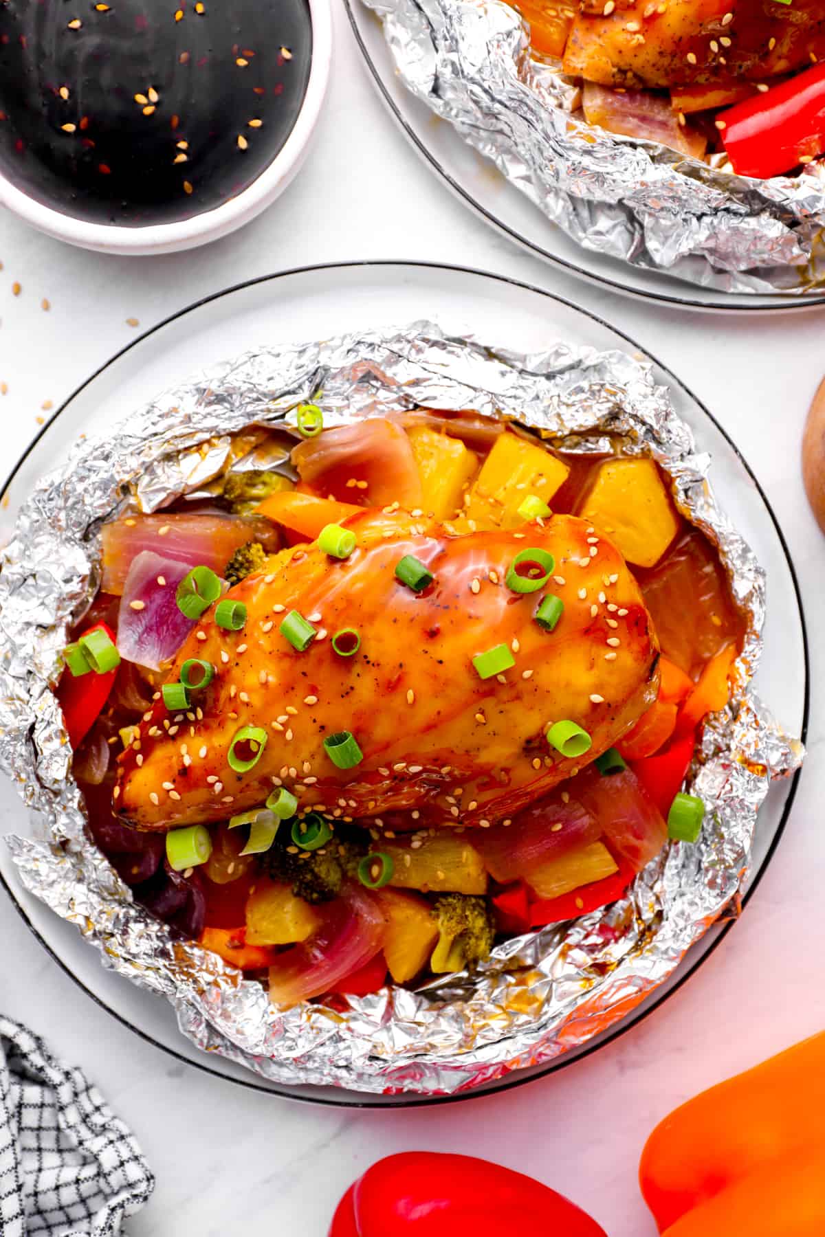 Teriyaki Chicken and Pineapple Foil Packets Recipe - Easy Chicken Recipes