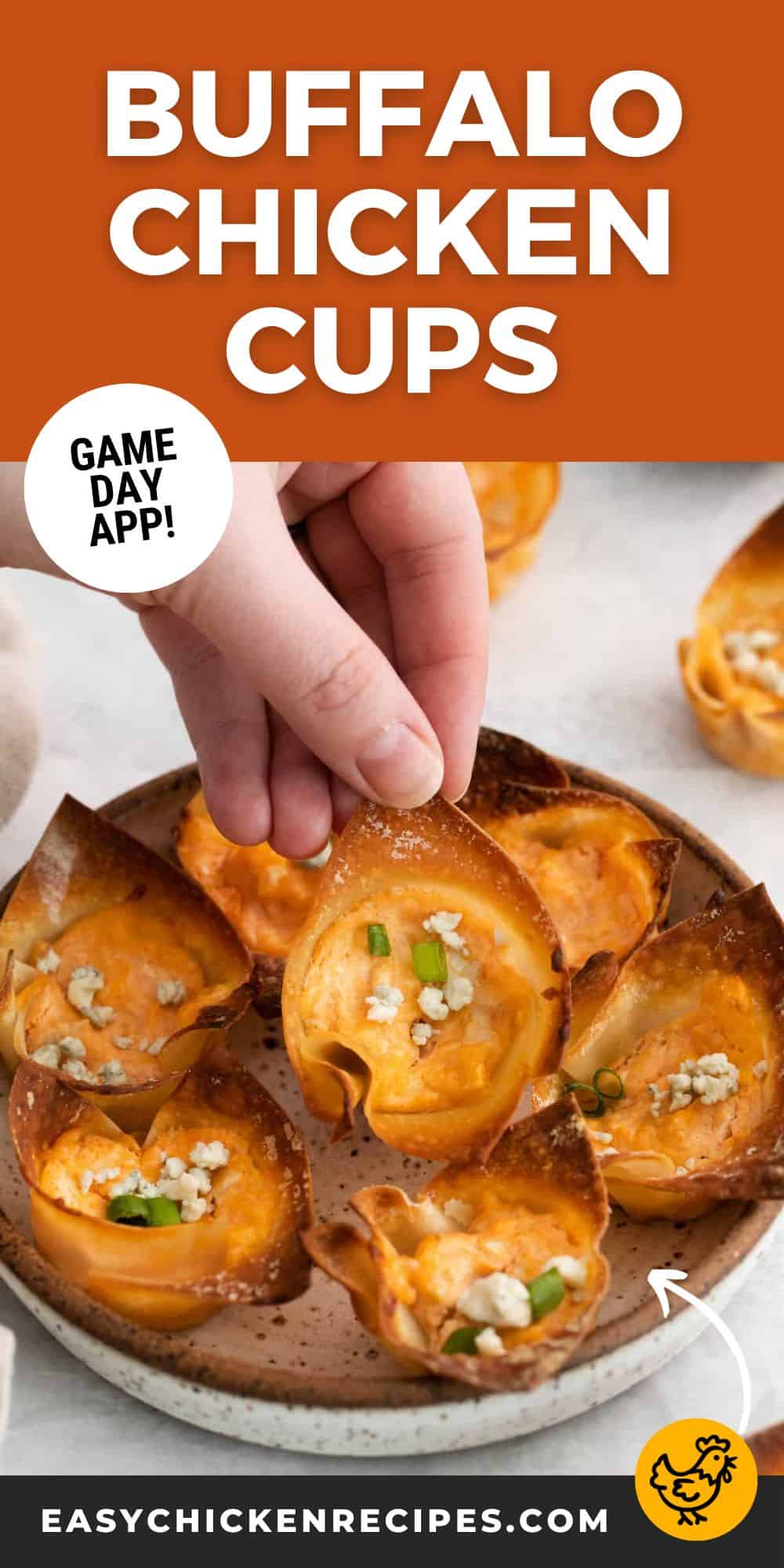 Buffalo Chicken Wonton Cups Recipe - Easy Chicken Recipes