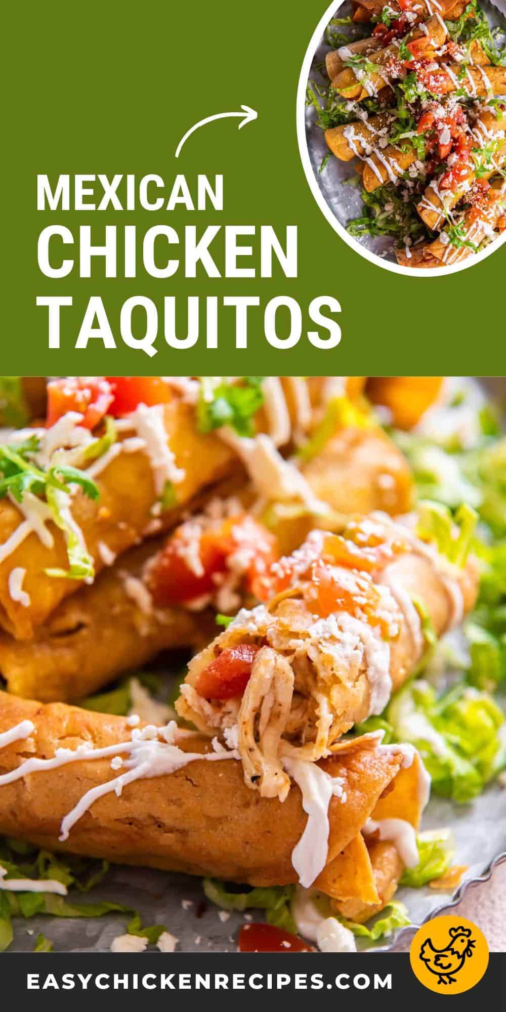 Crispy Shredded Chicken Taquitos Recipe - Easy Chicken Recipes