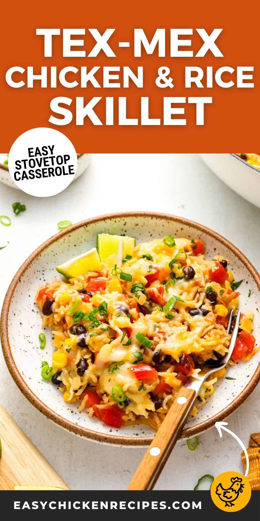 One Pan Tex-Mex Chicken and Rice Recipe - Easy Chicken Recipes