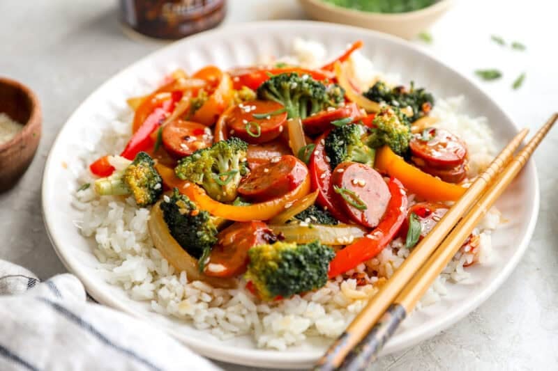 Chicken Sausage Stir Fry Recipe - Easy Chicken Recipes